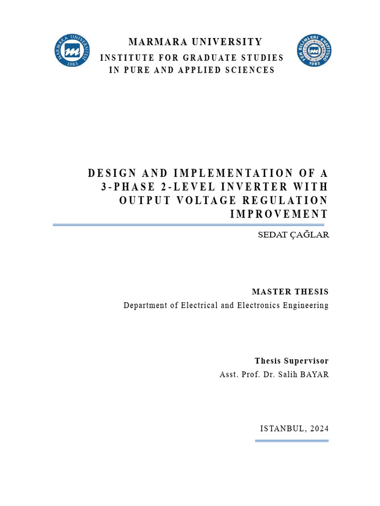 Design and Implementation of A 3-Phase 2-Level Inverter With Output ...