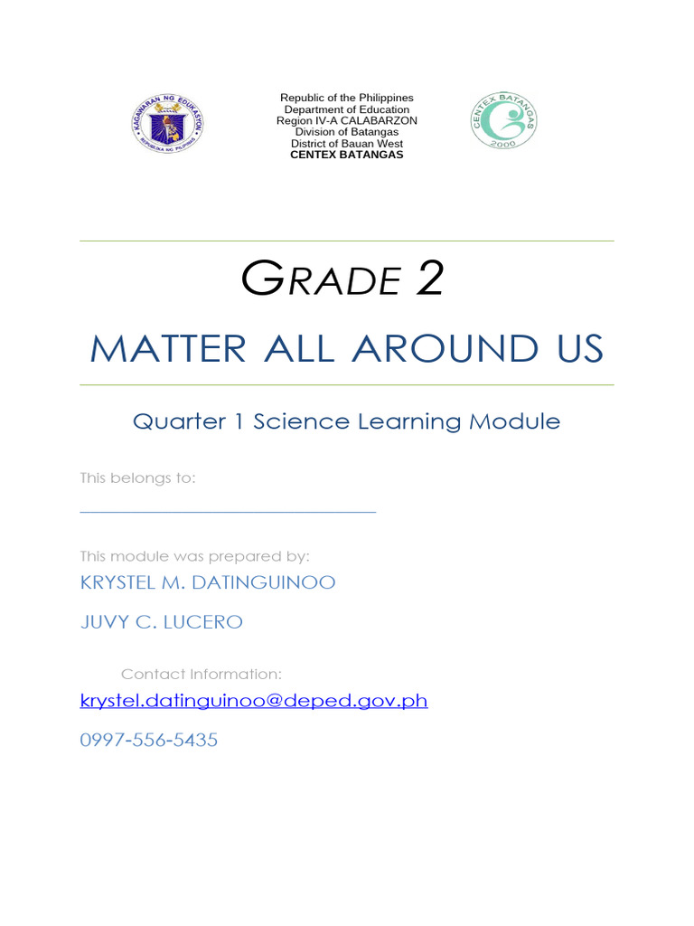 Science Module Grade2 Edited Week 5 1 | PDF | Learning | Sauce