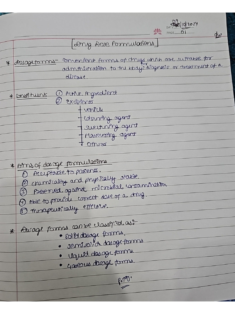 Drug Dose Formulations | PDF