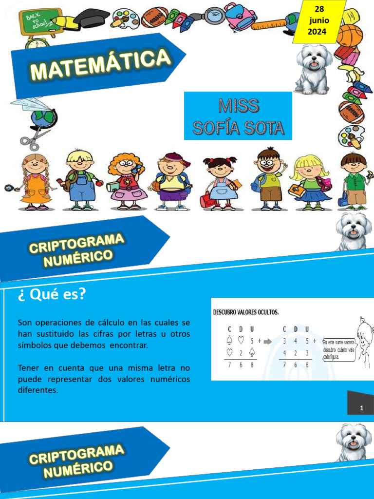 MATEMATICA Criptograma Numérica | PDF