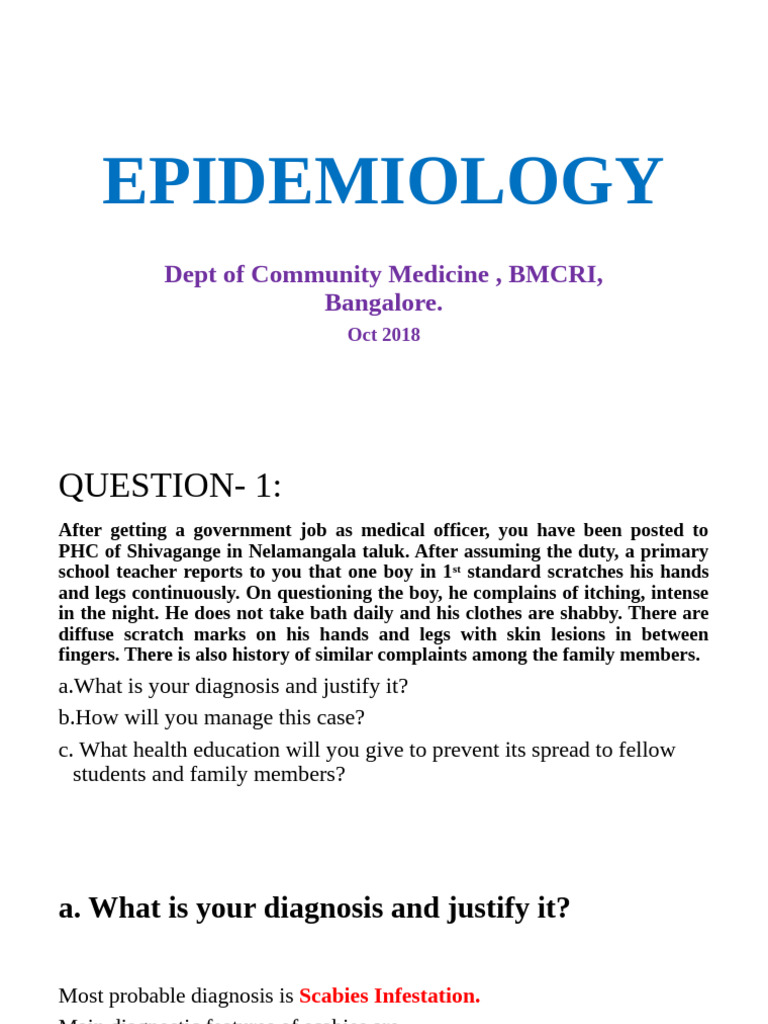 Scabies and Lice Infestation Management Guide | PDF | Chi Squared Test ...