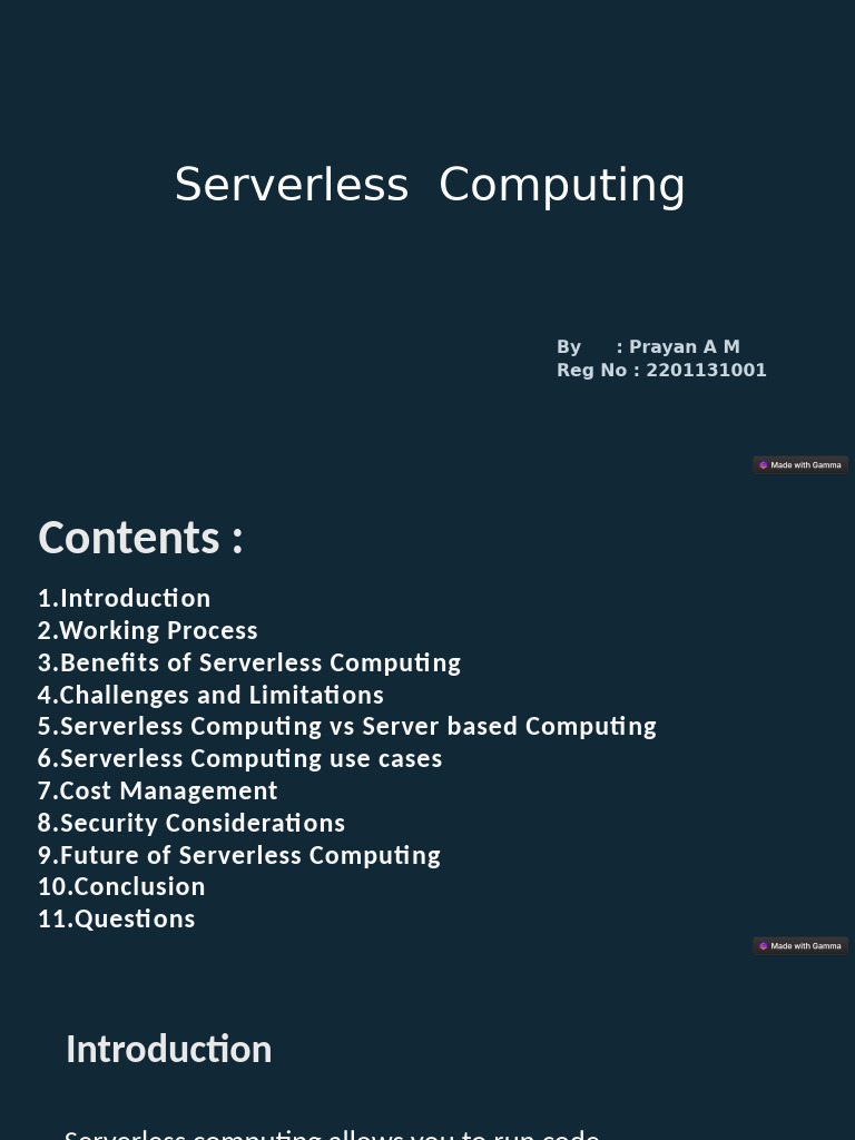 Serverless Computing 1 | PDF | Internet Of Things | Scalability