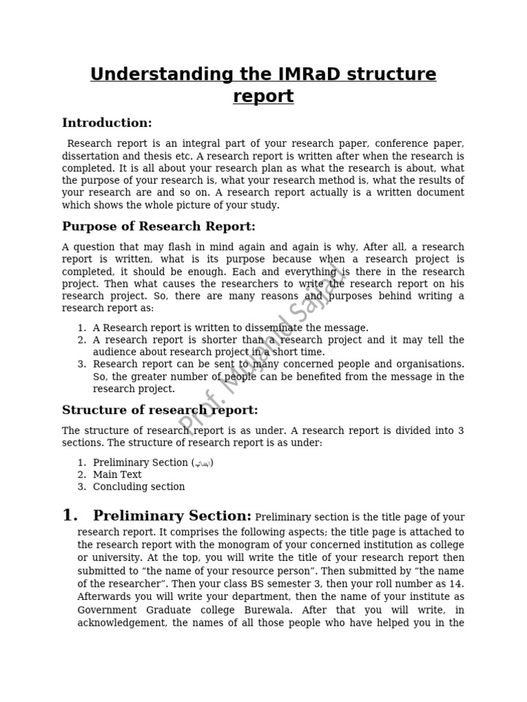 IMRaD Structure | PDF | Sampling (Statistics) | Thesis