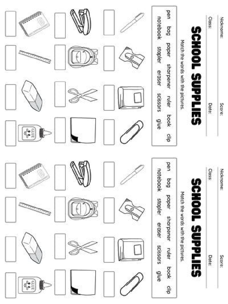School Objects Vocabulary - 20240910 - 113548 - 0000 | PDF