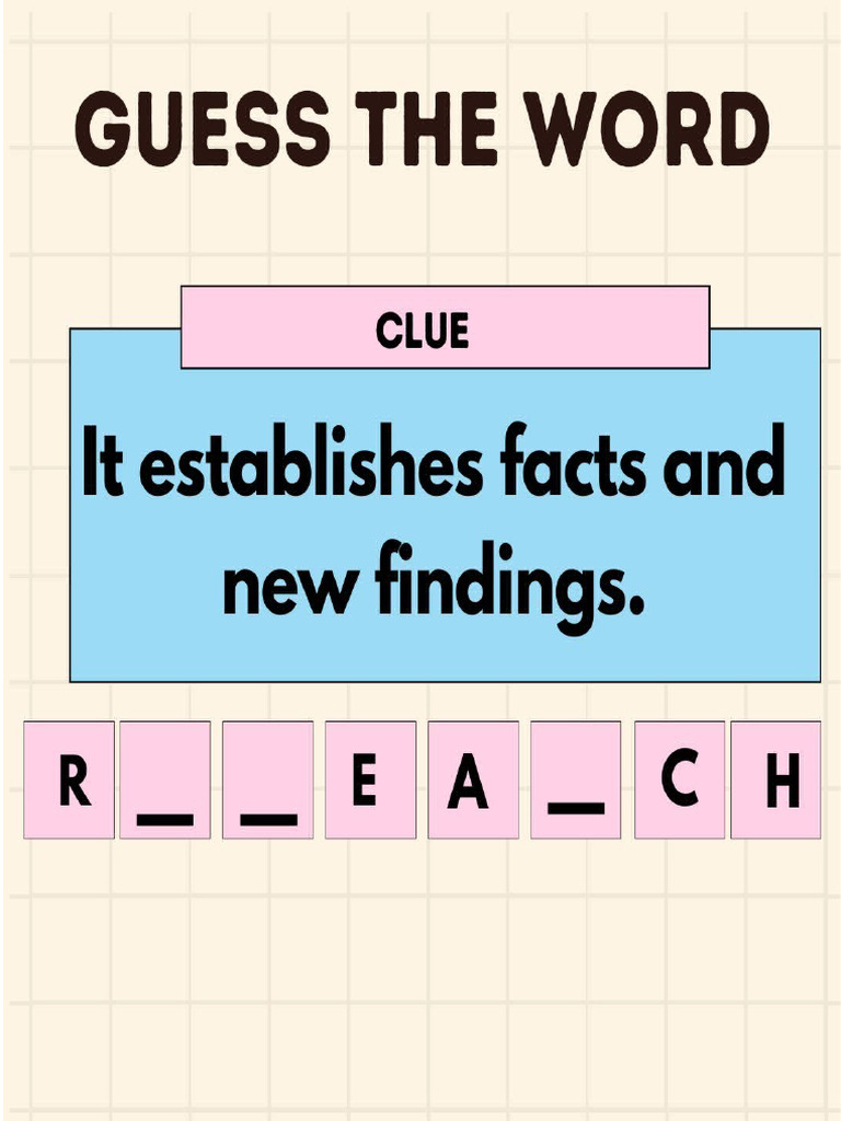 Guess The Word | PDF