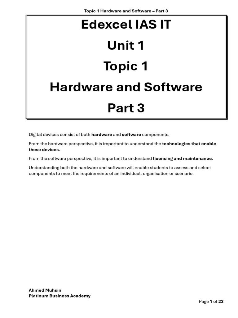 Topic 1 - Part 3 | PDF | Byte | Central Processing Unit