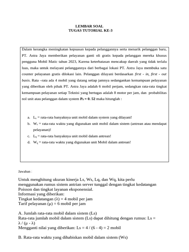 Tugas 3 Tuton - EKMA4369 | PDF