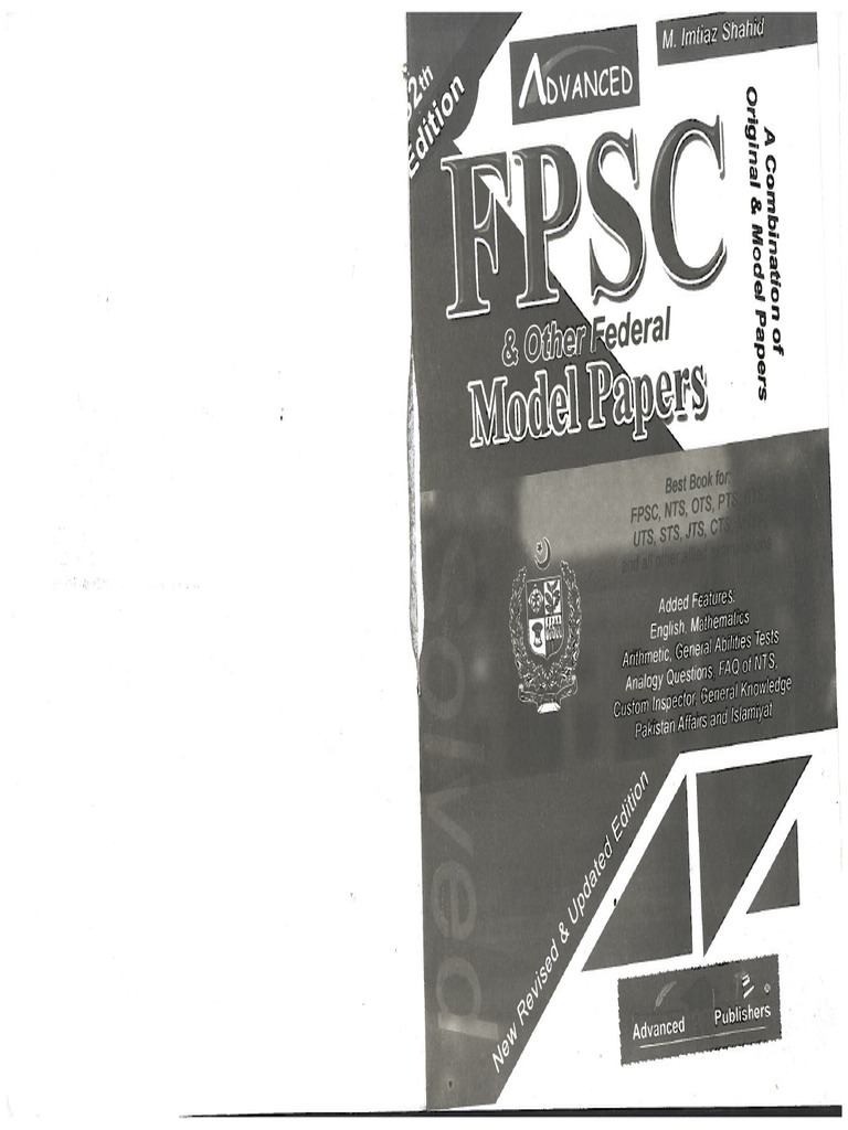 FPSC Model & Past Papers | PDF