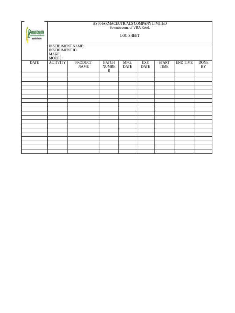 LOG SHEET | PDF