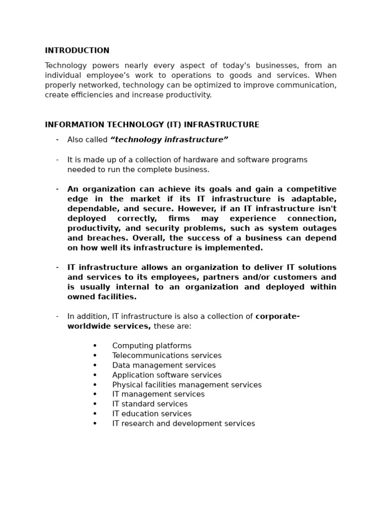 IT Infrastructure | PDF | Personal Computers | Operating System