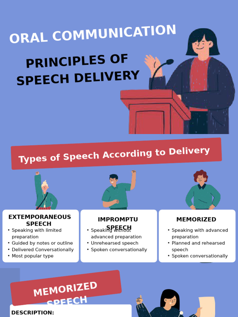 Oral Com Speech Delivery | PDF | Linguistics | Human Communication
