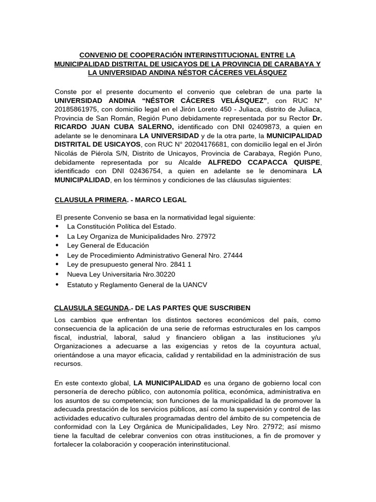 Modelo Conv Mun Ici Pio s | PDF | Universidad | Institución