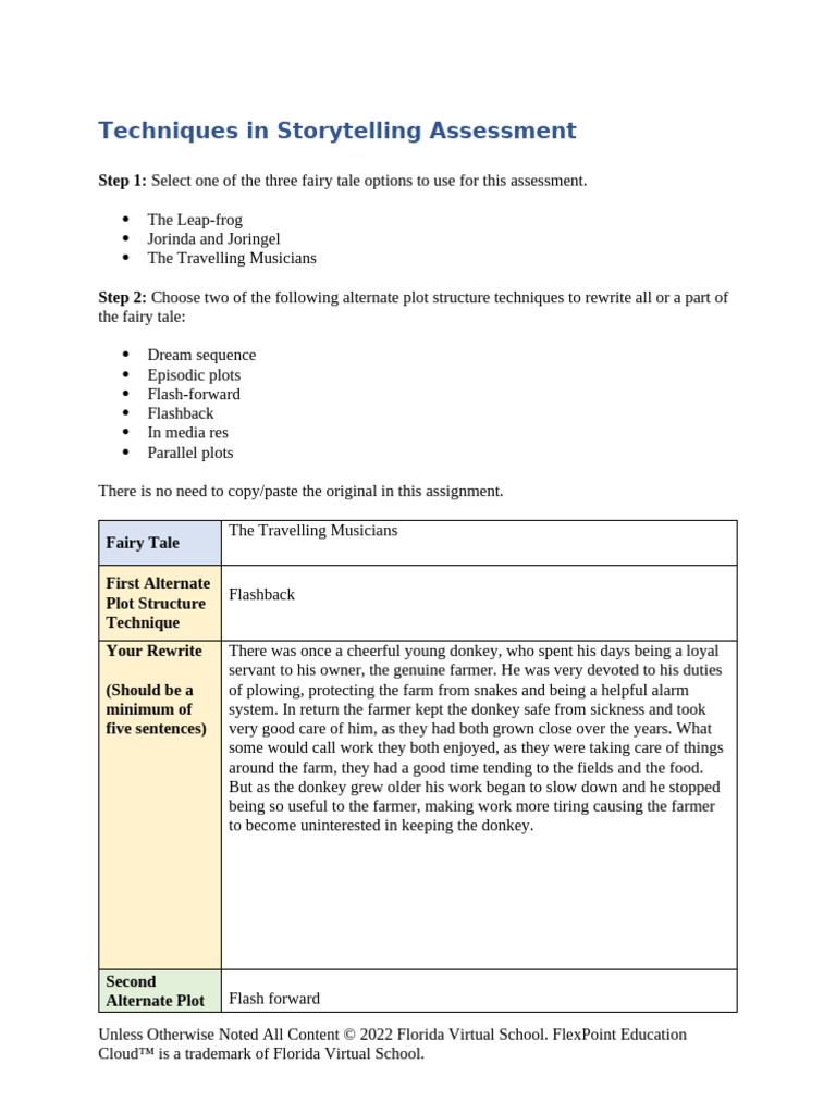 Storytelling Assess Rubric | PDF