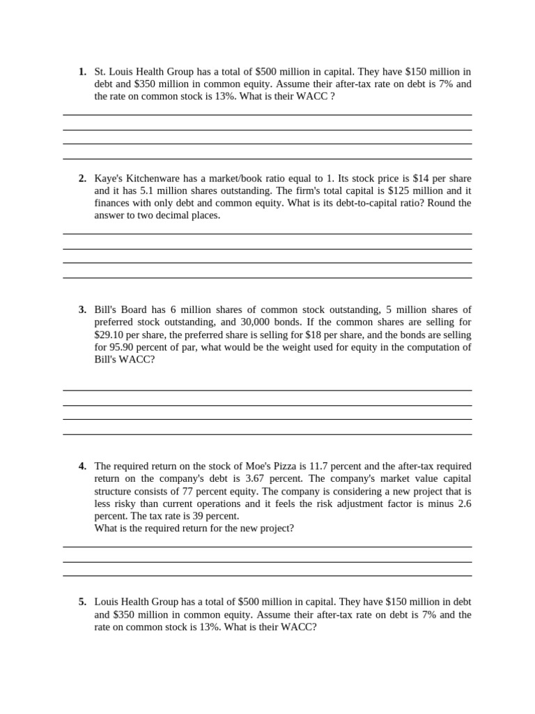 Ameer Hamza - Assignment On Capital Structure | PDF | Cost Of Capital | Capital Structure