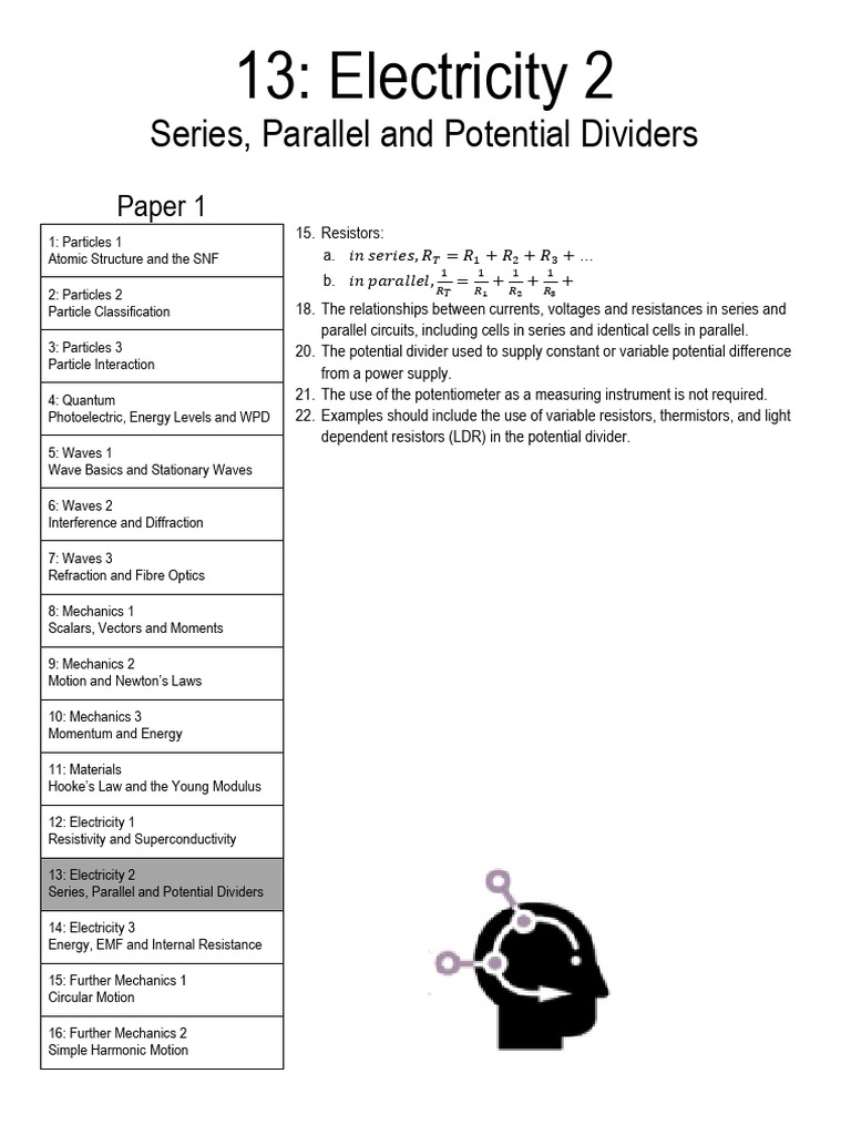 13.-Electricity-2 - Series - Parallel-and-Potential-Dividers | PDF | Series And Parallel ...