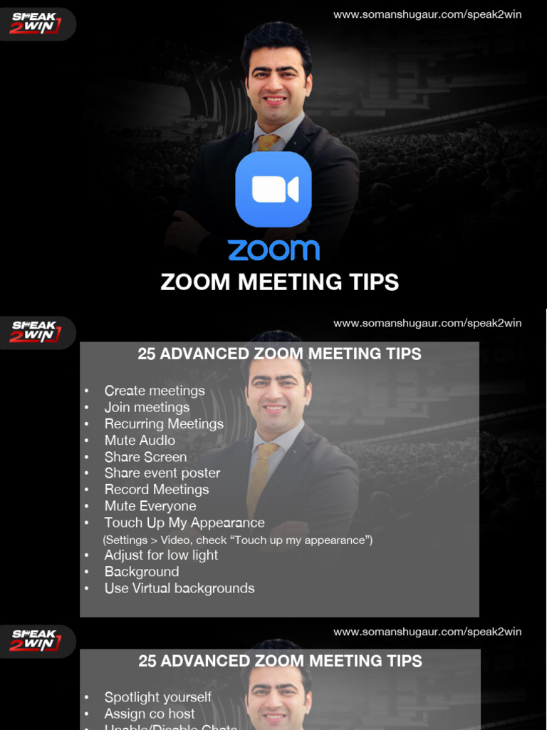 11 Advance Zoom Meeting Tips | PDF | Headphones | Computing