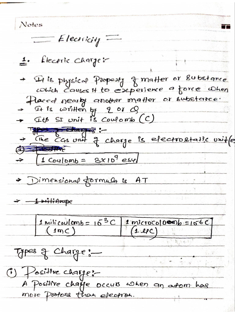 Physics Electricity | PDF