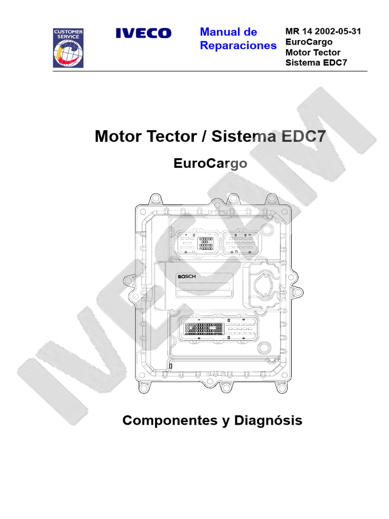 Iveco Eurocargo Motor Tector Sistema EDC | PDF | Cambiar | Inyección de combustible