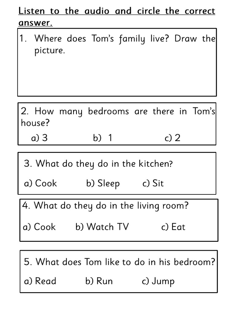 Listening Revision Story Worksheet | PDF