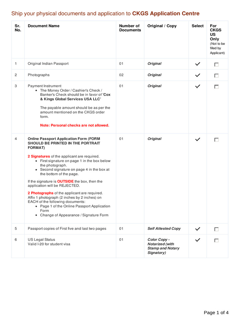 Indian Passport Renewal Document Checklist | PDF | Notary Public ...