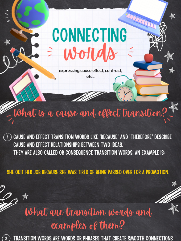 CONNECTING WORDS | PDF | Grammar | Syntax