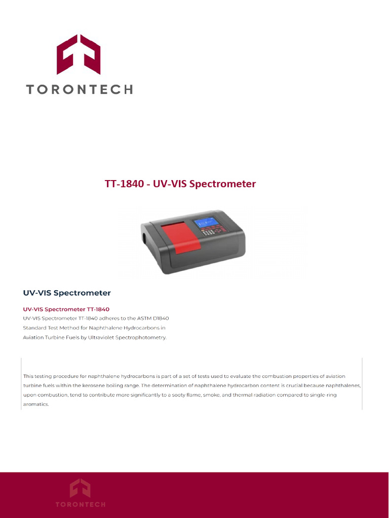 13 - UV-VIS ASTM D1840 Asphalthene Analysis | PDF