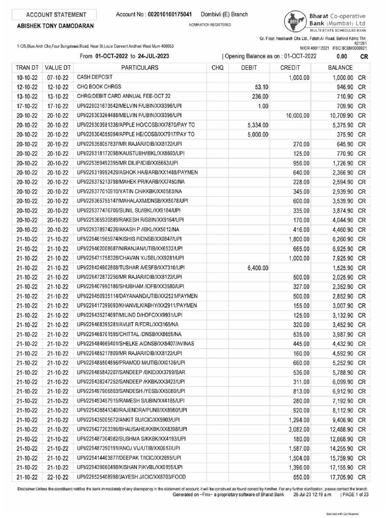BHARAT BANK STATEMENT - Compressed-Compressed | PDF
