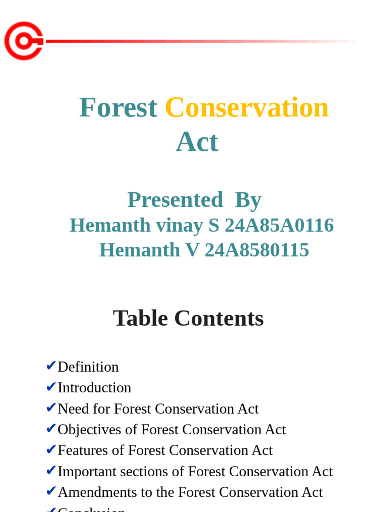 Forest Conservation Act | PDF | Forests | Ecology