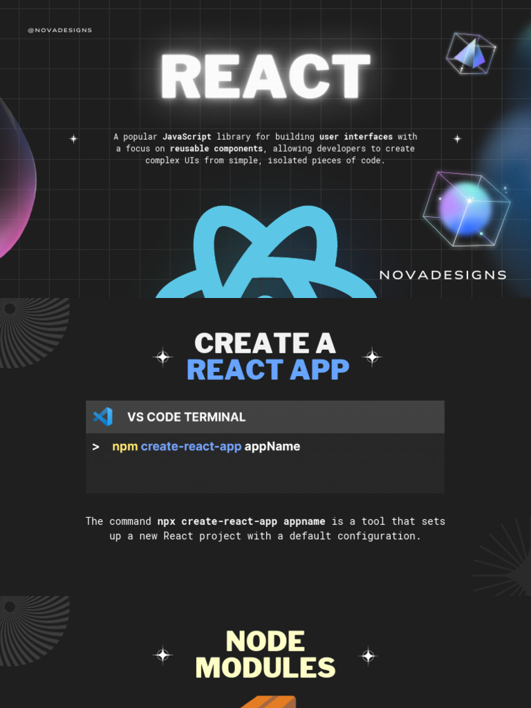 Learn React in easy way Nova Designs | PDF | Java Script | Mobile App