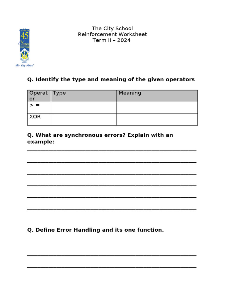 Comprehensive Worksheet Pdf Control Flow Raspberry Pi
