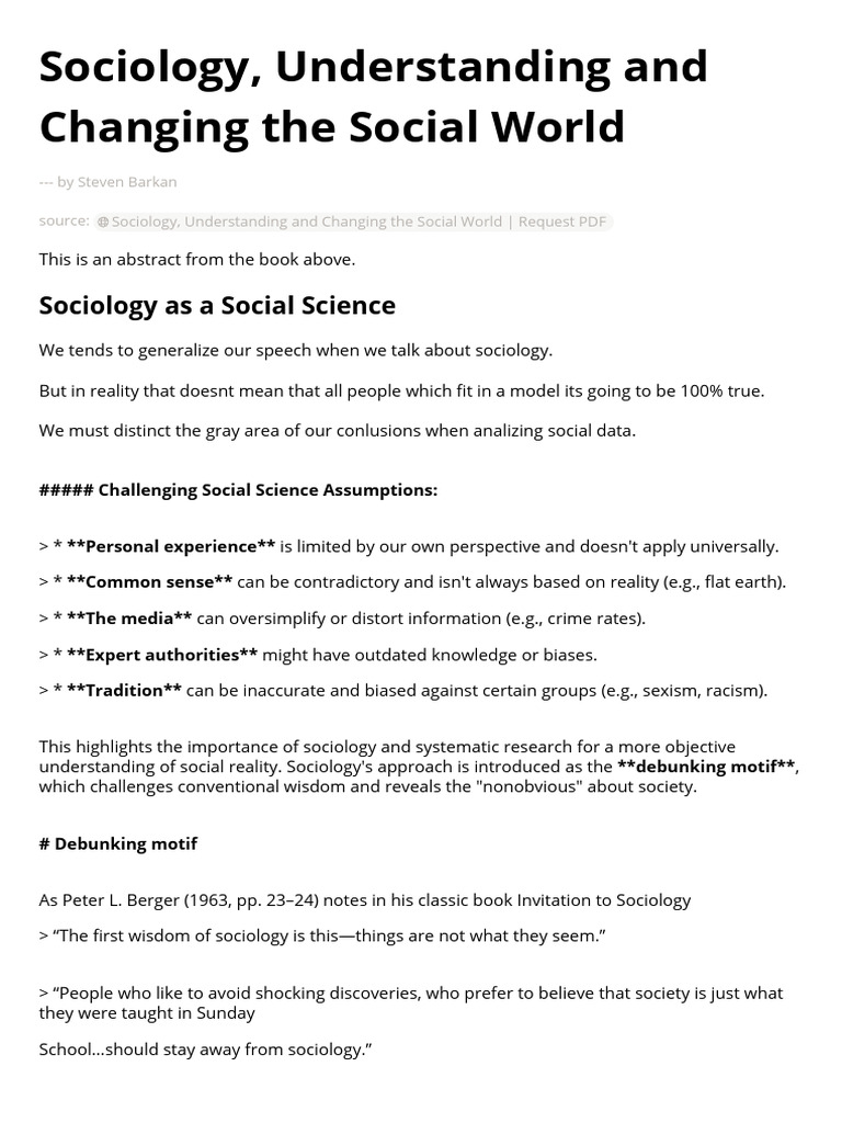 # The Sociological Perspective p2 | PDF | Sociology | Deviance (Sociology)