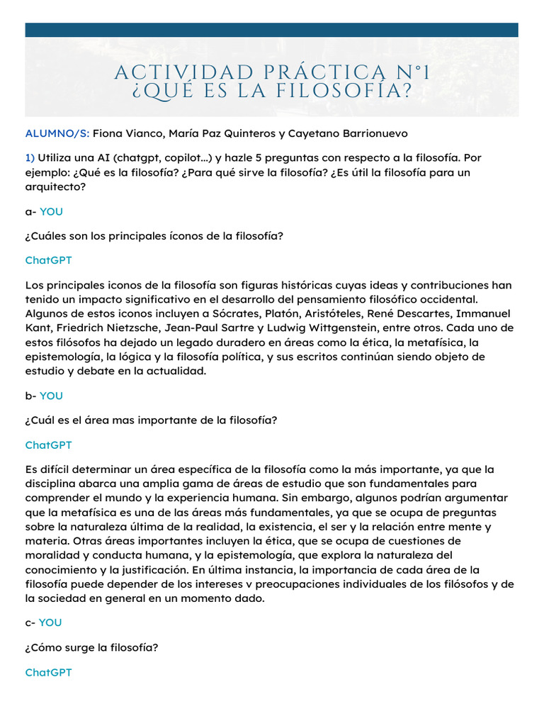 TP N°1 - Filosofía | PDF | Metafísica | Platón