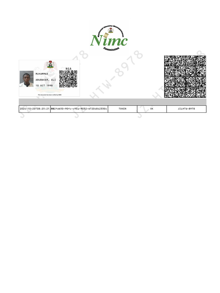 VNIN Verification Slip | PDF