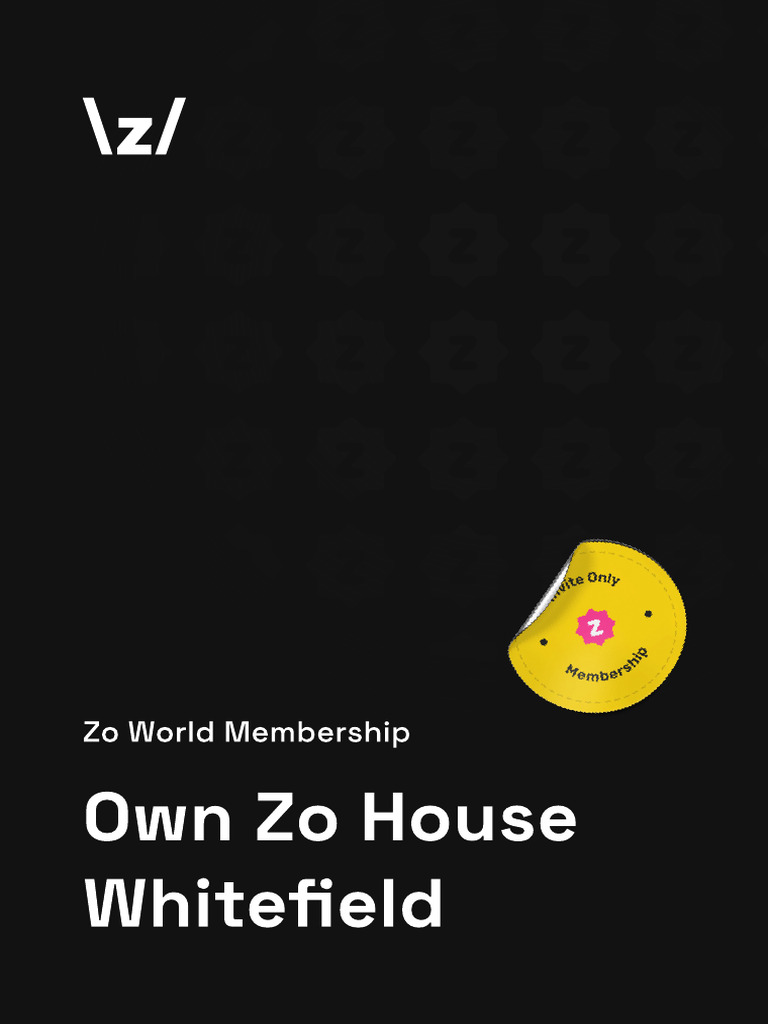 Zo House Whitefield Membership Brochure | PDF