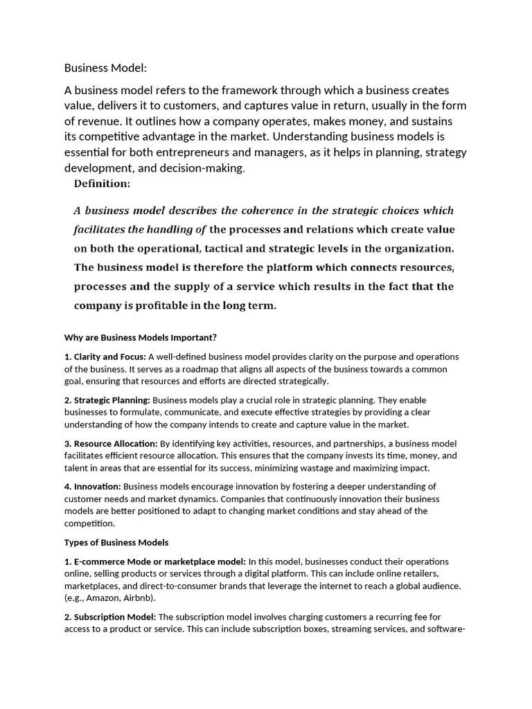 Ge Presentation Business Model... | PDF | Business Model | Innovation