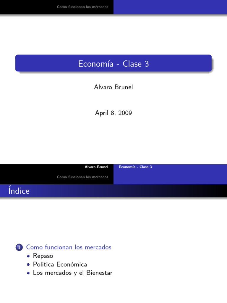 Clase3 | PDF | Mercado (economía) | Excedente económico