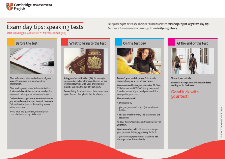 Speaking Test Exam Day Tips 2020 | PDF | Qualifications | Government ...