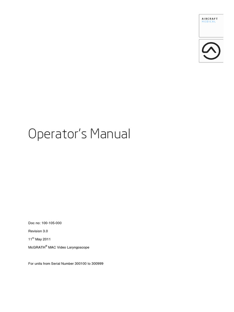100-105-000 McGRATH MAC Operators Manual Rev03 | PDF | Technology ...