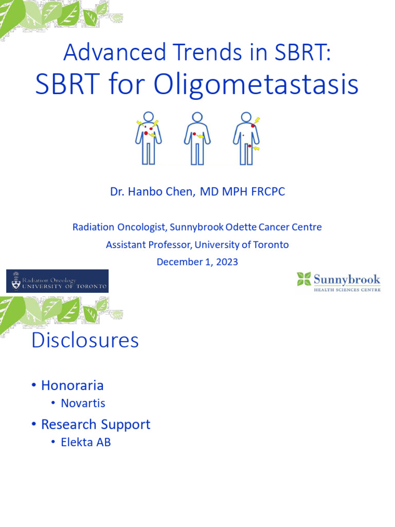 Advanced Trend in SBRT - SBRT For Oligometastasis - DR Hanbo CHAN | PDF | Radiation Therapy ...