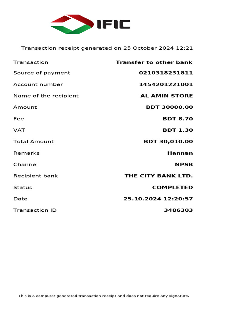 Receipt 18 10 2024 | PDF