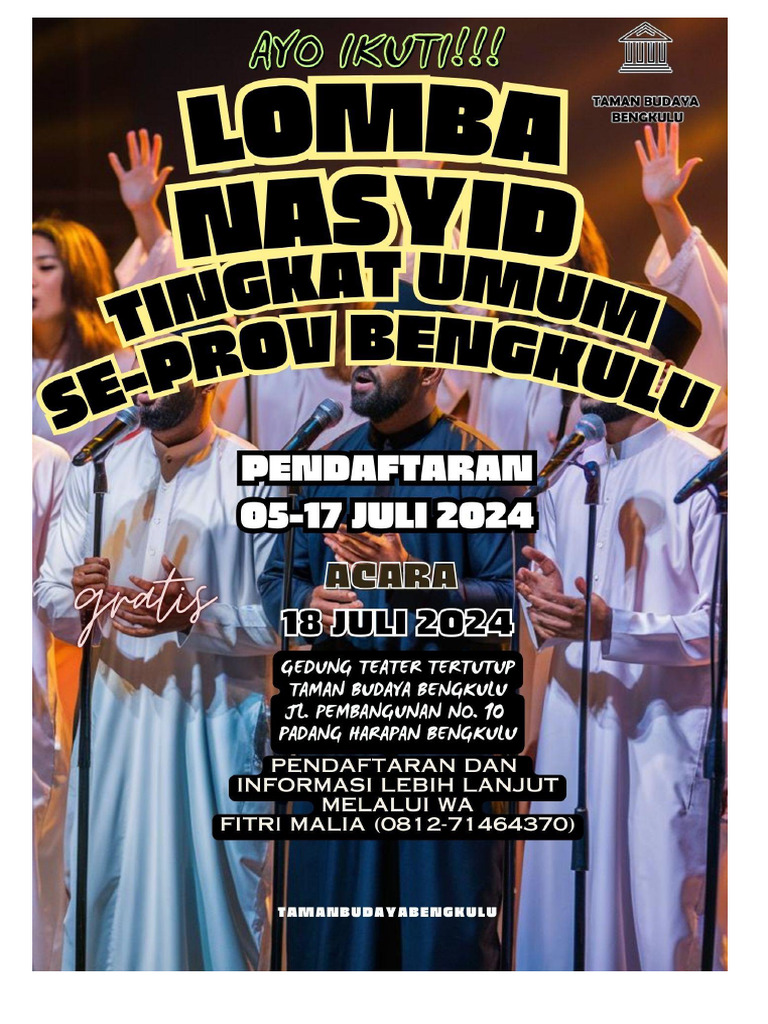 lomba nasyid taman budaya 18 juli | PDF