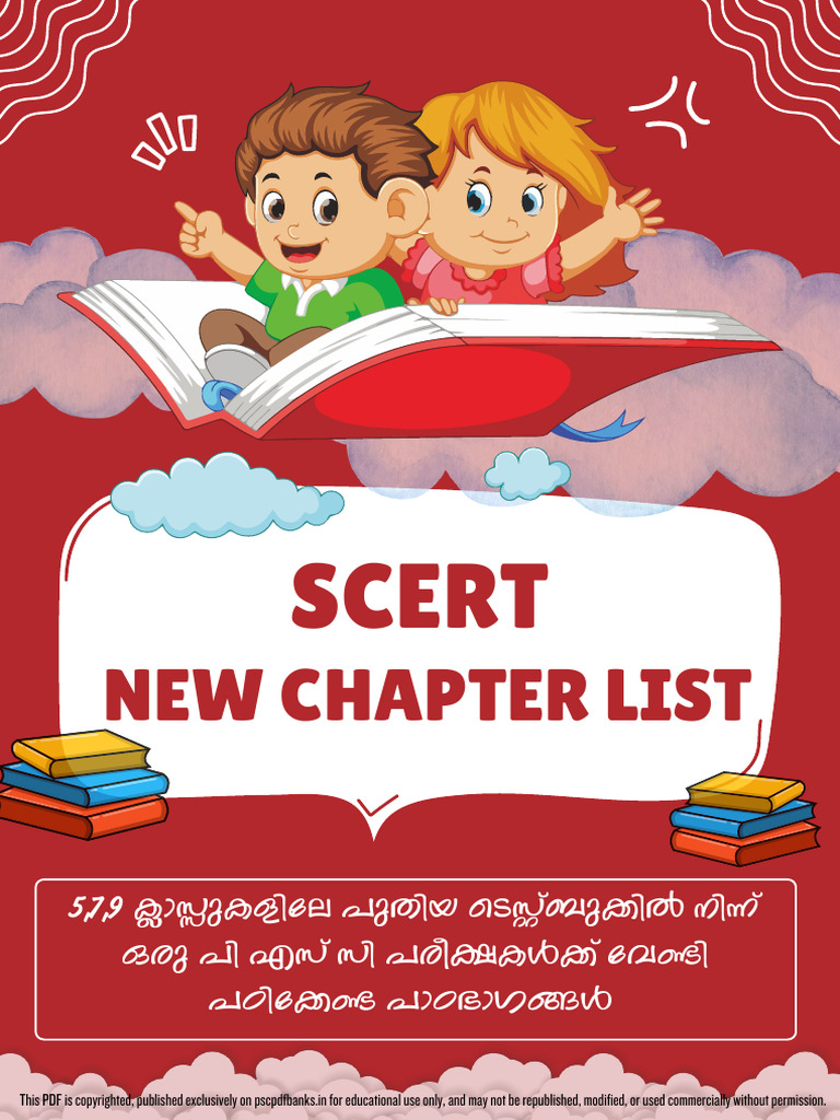 SCERT New Chapter List @PSC - PDF - BANK | PDF