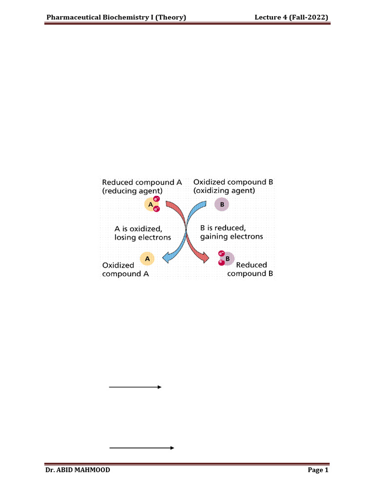 Biochemistry CH#1 Lec# | PDF | Biochemistry | Chemistry