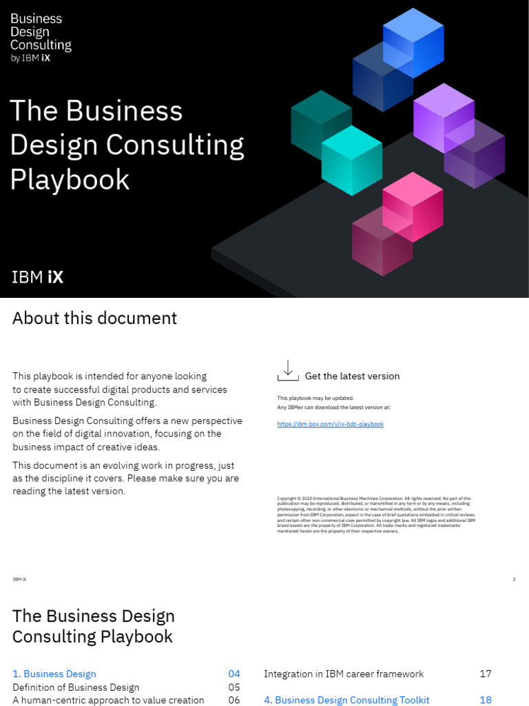 IBM IX Business Design Consulting Playbook | PDF | Innovation ...