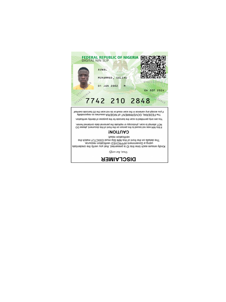 Premium Nin Slip | PDF