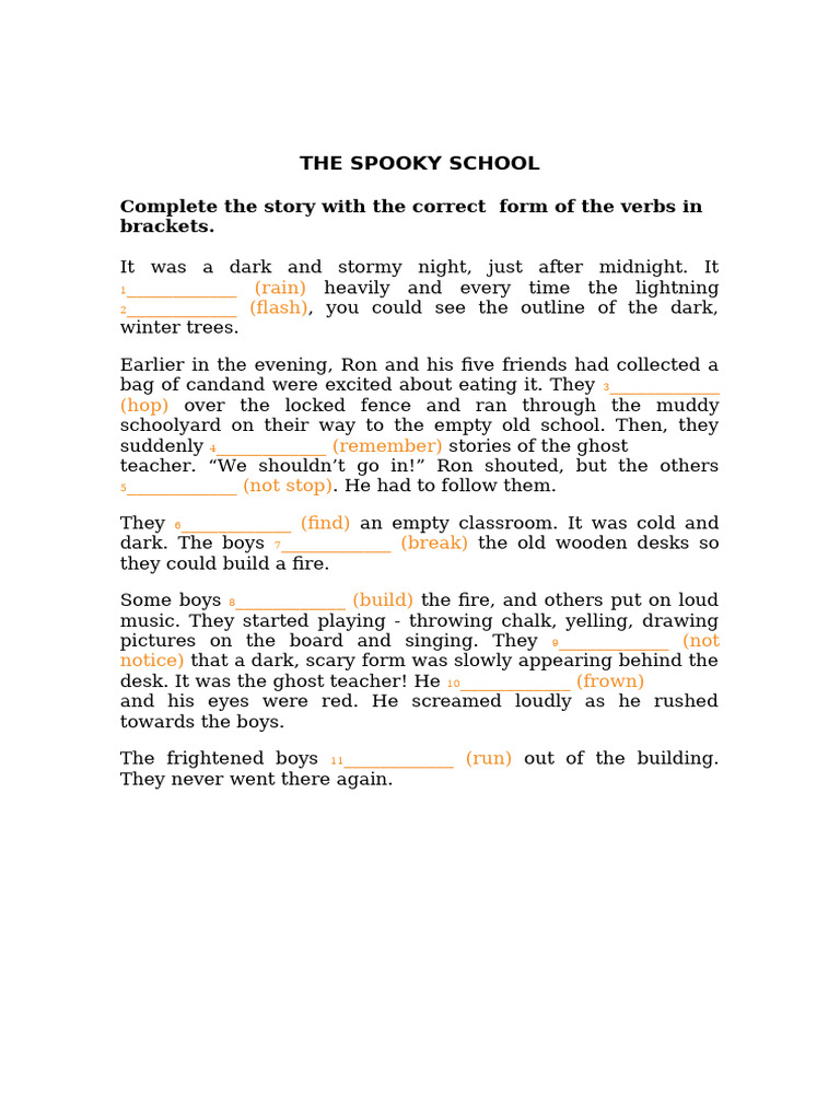 Spooky School Adventure | PDF