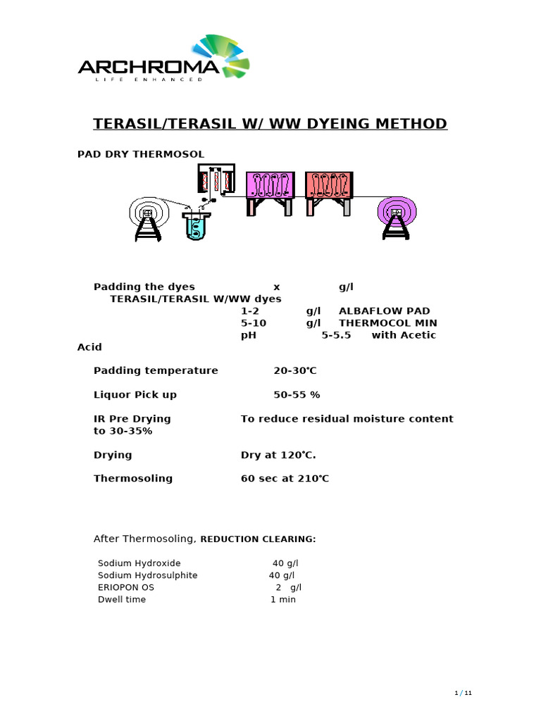 Terasil Dyeing Method Guide | PDF