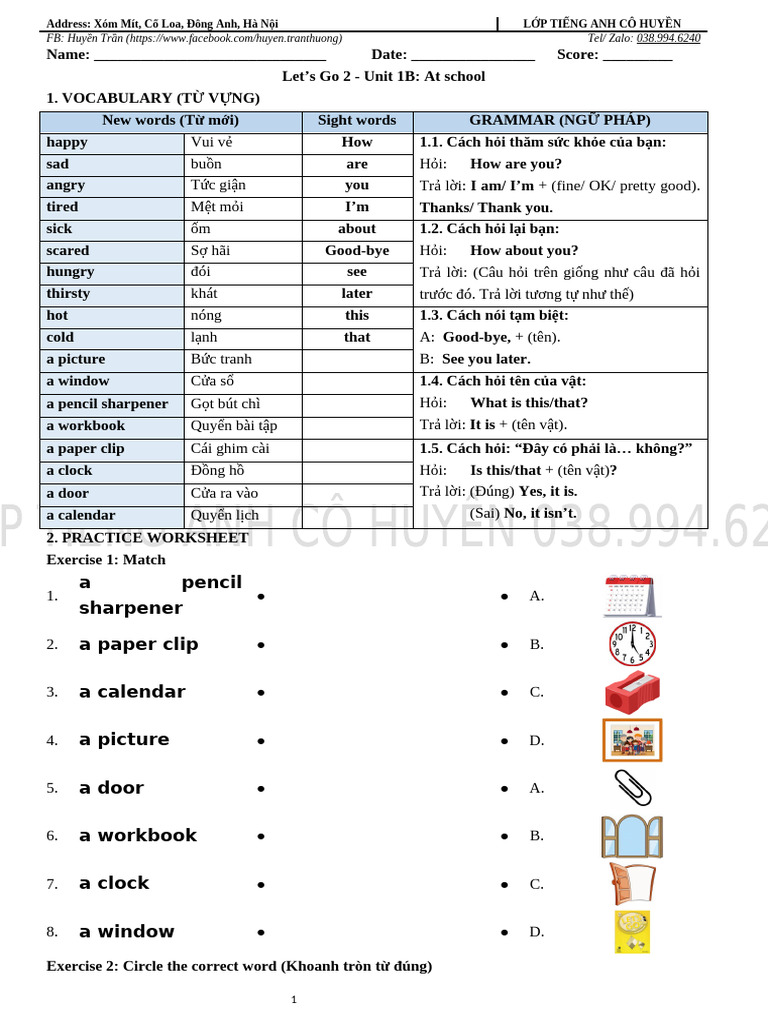 Let - S Go 2 - U1B | PDF
