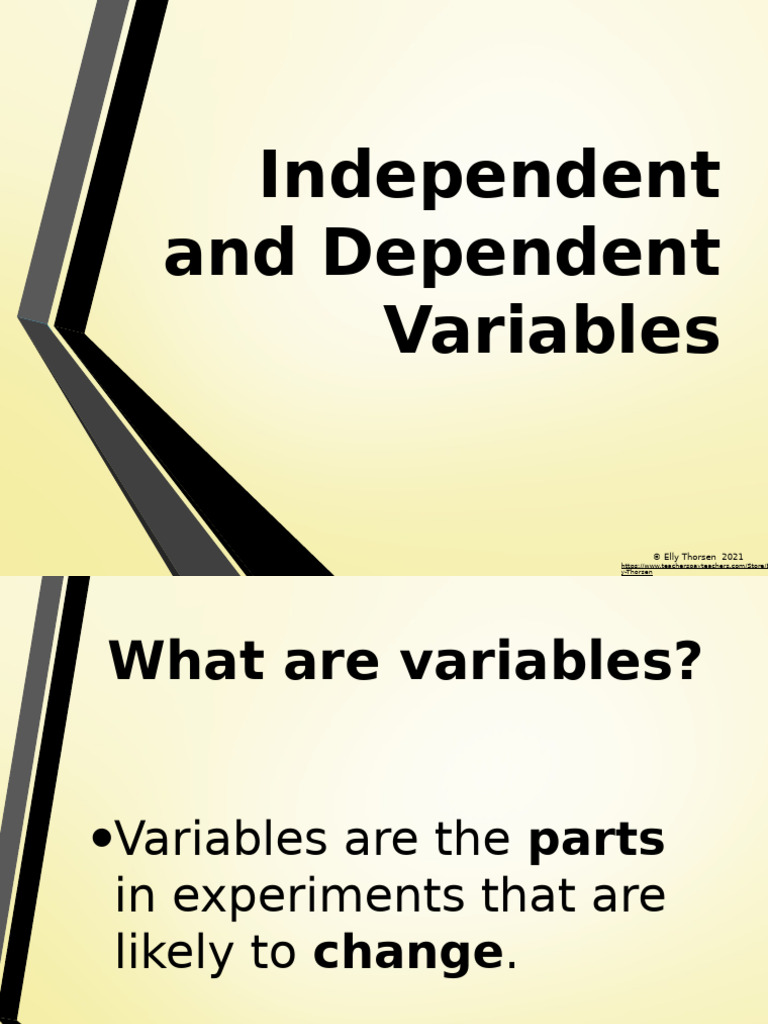 Independent and Dependent Variable PowerPoint Notes | PDF | Experiment ...