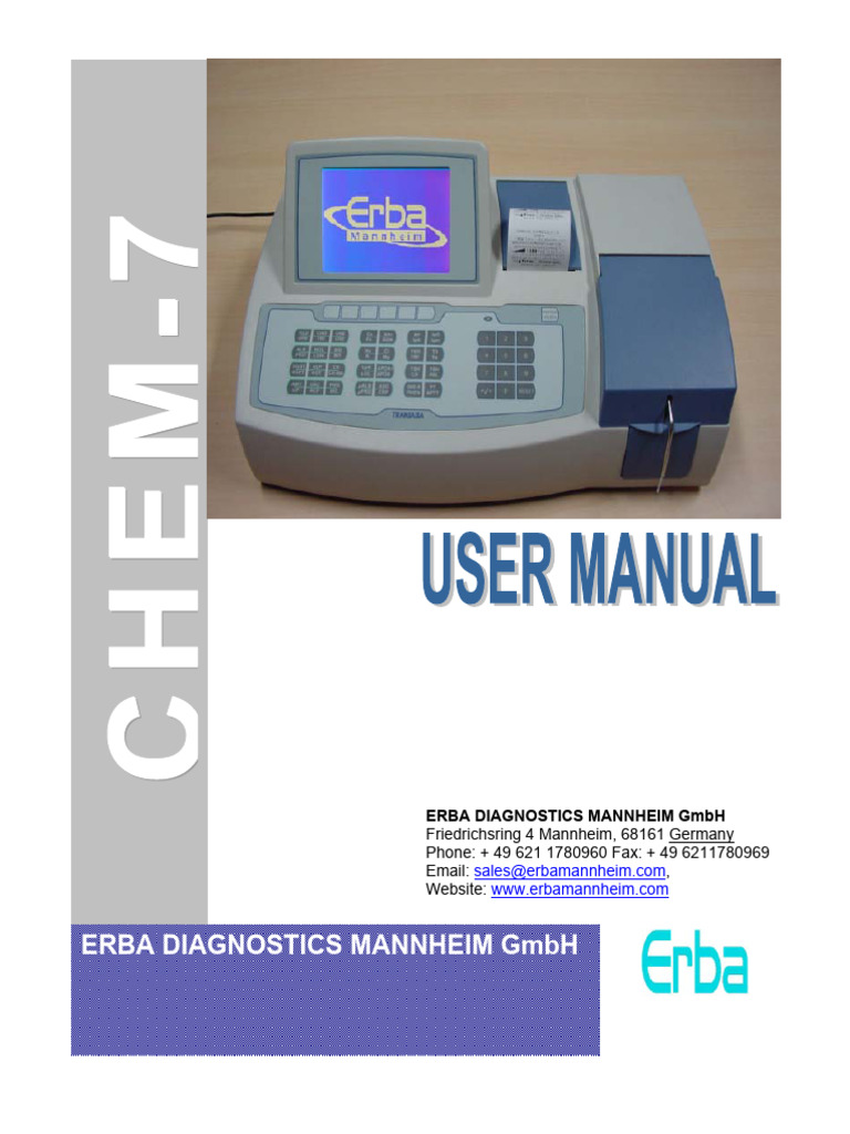 Chem 7 User Manual R - 090305 | PDF | Power Supply | Computer Keyboard